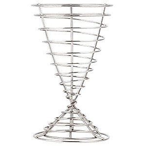 G.E.T. 4-88068 Stainless Steel Stainless Steel Spiral Cone French Fry Holder Stainless Steel Specialty Servingware Collection