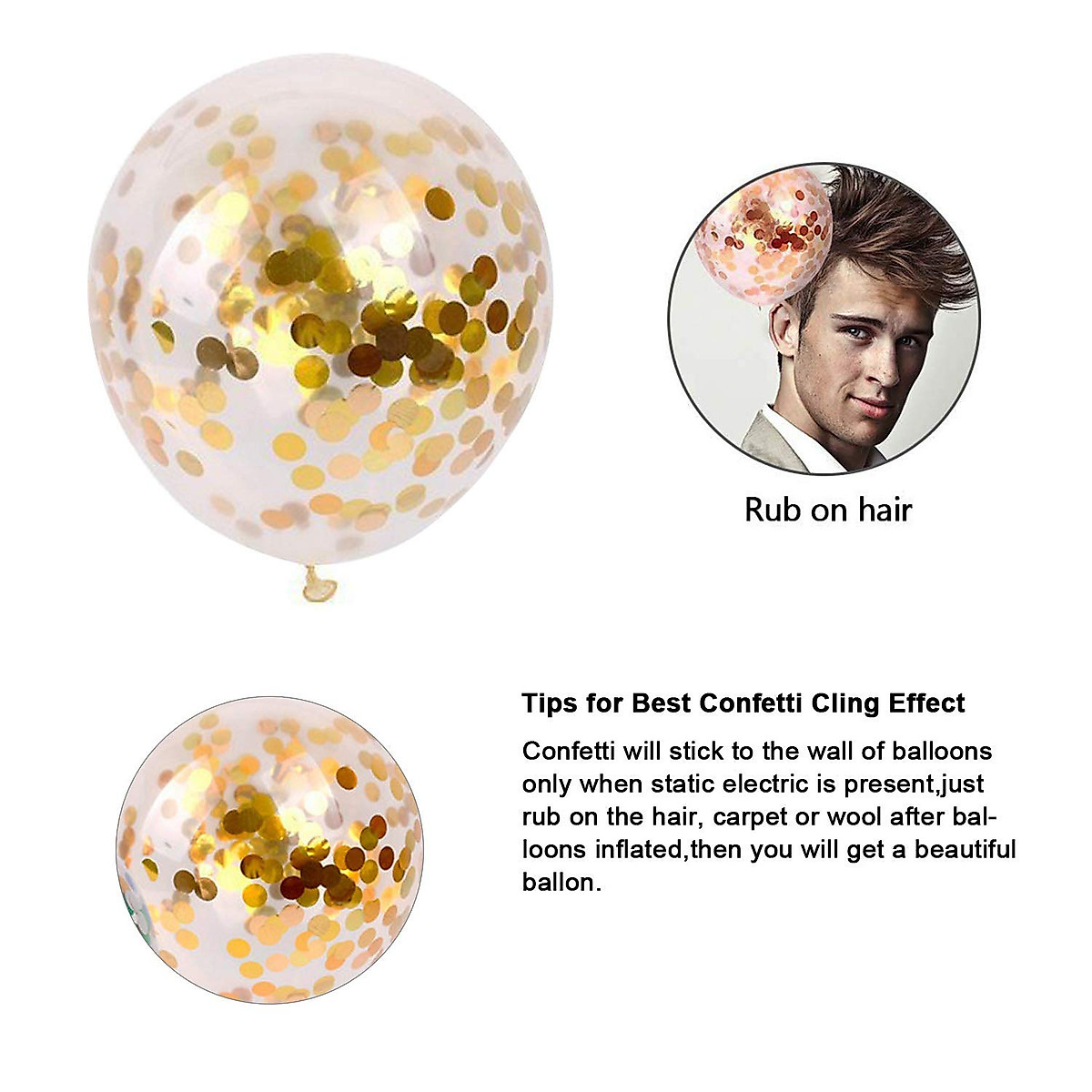 Black and Gold Balloons Garland 127 pcs Confetti Metallic Latex Balloons kit for Anniversary Birthday Christmas Graduation or Friend & Family Party Decorations.