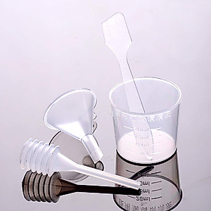 20 Pack Mini Clear Plastic Funnels with 2 Pcs Mini Pipette and Spoon for Filling Small Bottles or Containers Atomizers Perfume Liquid Essential Oils Spice Powder Lab Lotion Craft Spice