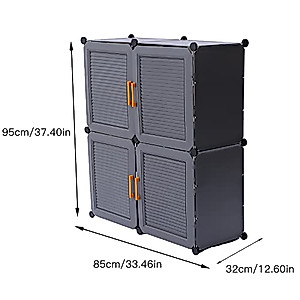 Eapmic Portable Shoe Rack Organizer 36 Pair DIY Shoe Storage Shelf Organizer for Entryway Shelf Storage Cabinet Stand Expandable Standing Stackable Space Saver Shoe Rack (24 Pairs,Grey)