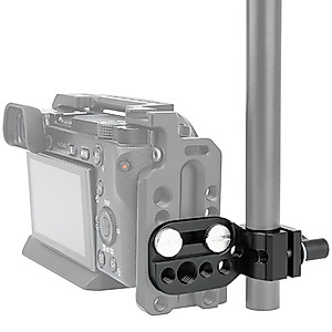 NICEYRIG Mini Mounting Plate with 15mm Rod Clamp for Monitor EVF Transmitter Receiver to 15mm Rod - 166