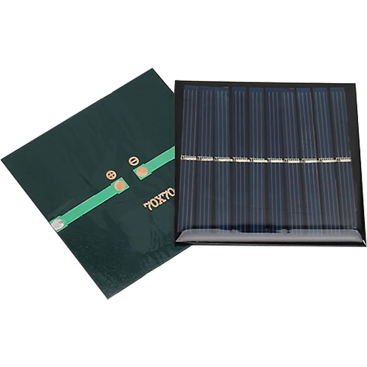 Bettomshin 5Pcs 5V 0.7W Mini Solar Panels Cells, Polycrystalline Solar Cells Micro Solar Panel Module for Light Electric Toys Solar Battery Charger DIY Solar Syatem Kits (2.76" x 2.76"/70mm x 70mm)