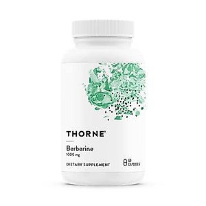 Thorne Berberine 1000 mg per Serving - Botanical Supplement - Support Heart Health, Immune System, Healthy GI, Cholesterol - Gluten-Free, Dairy-Free - 60 Capsules - 30 Servings