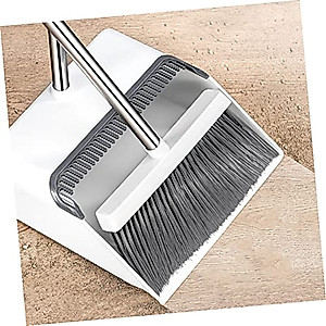 Outanaya 1 Set Hair Cleaning Broom Kitchen Brooms Indoor Broom Pet Poop Tray Broom Dustpan Kit Lobby Dust Pan Lobby Dustpan Lobby Broom Upright Sweep Broom Outdoor Dustpan Broom Kit Pp