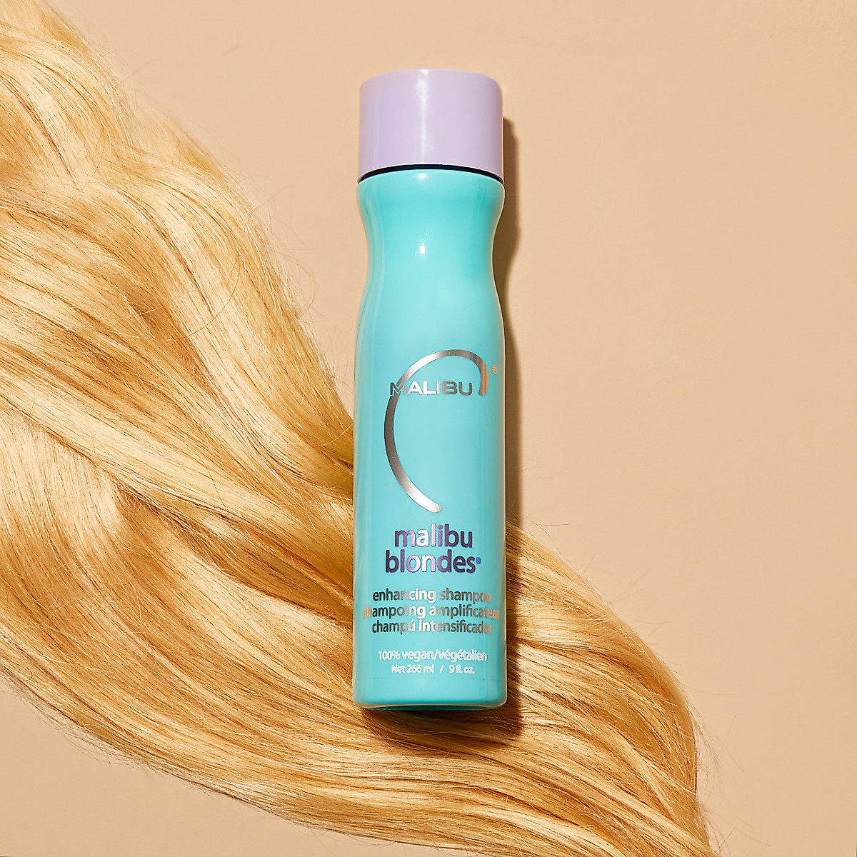 Malibu C Blondes Enhancing Shampoo (9 oz) - Revitalizing Purple Shampoo for Hair Health + Brilliancy - Sulfate-Free, Moisturizing Blondes Shampoo