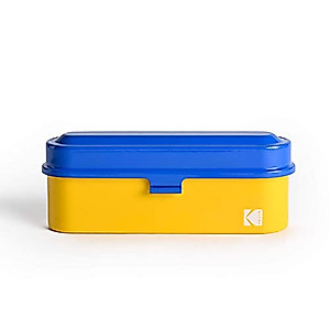 KODAK Film Case - for 5 Rolls of 35mm Films - Compact, Retro Steel Case to Sort and Safeguard Film Rolls (Blue) (Film is not Included)