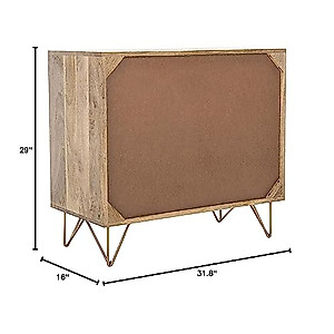 Safavieh Home Marigold Modern Natural and Brass 3-drawer Chest