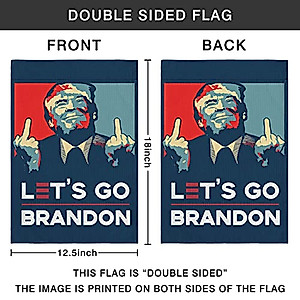 Lets Go Brandon Garden Flag Fjb Garden Flag Let's Go Brandon Garden US Flag Vertical Double Sided Small Porch Yard Door Decor 12.5x18 Inch