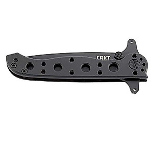 CRKT M16-10KSF EDC Folding Pocket Knife: Special Forces Everyday Carry, Black Serrated Edge Blade, Tanto, Frame Lock, Dual Hilt, Stainless Steel Handle, Reversible Pocket Clip