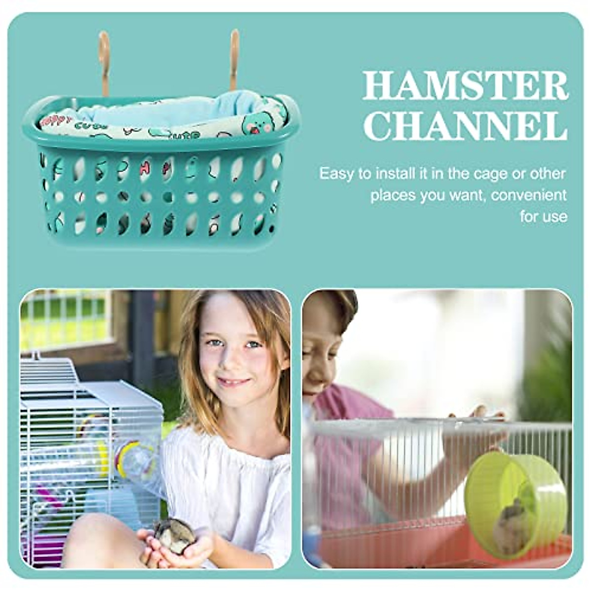 PATKAW Hanging Hamster Bed Rat Hammock House Bedding Small Pet Animals Cage Nest Habitats Hanging Basket Warm Bed for Guinea Pig Rat