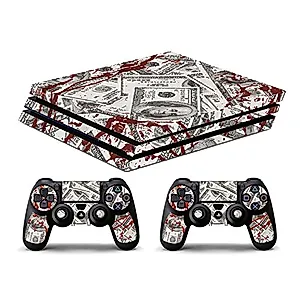 Skin Ps4 PRO - Dollars Blood - Limited Edition Decal Cover ADESIVA Playstation 4 Slim Sony Bundle