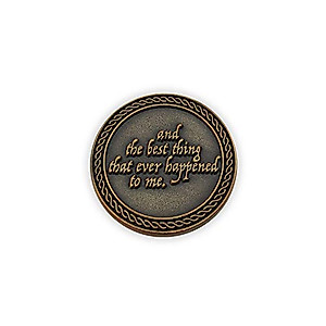 Romantic Love Expression Antique Gold Plated Pocket Coin for Date Night, You are My True Love, & The Best Thing That Ever Happened to Me, Love Gift for Men & Women, from Him or Her