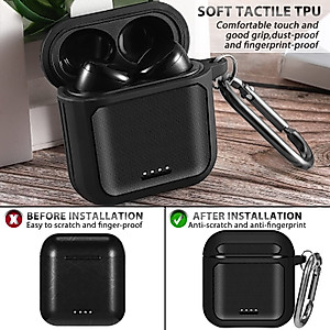 Claiol Protective Case Compatible for Tozo T6, Upgraded Shockproof Tozo T6 Case Cover with Metal Carabiner. (Black)