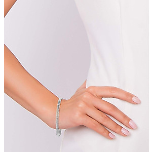 Miabella 925 Sterling Silver Italian 5mm Mesh Link Chain Bracelet for Women, Made in Italy (7 Inches (Small))