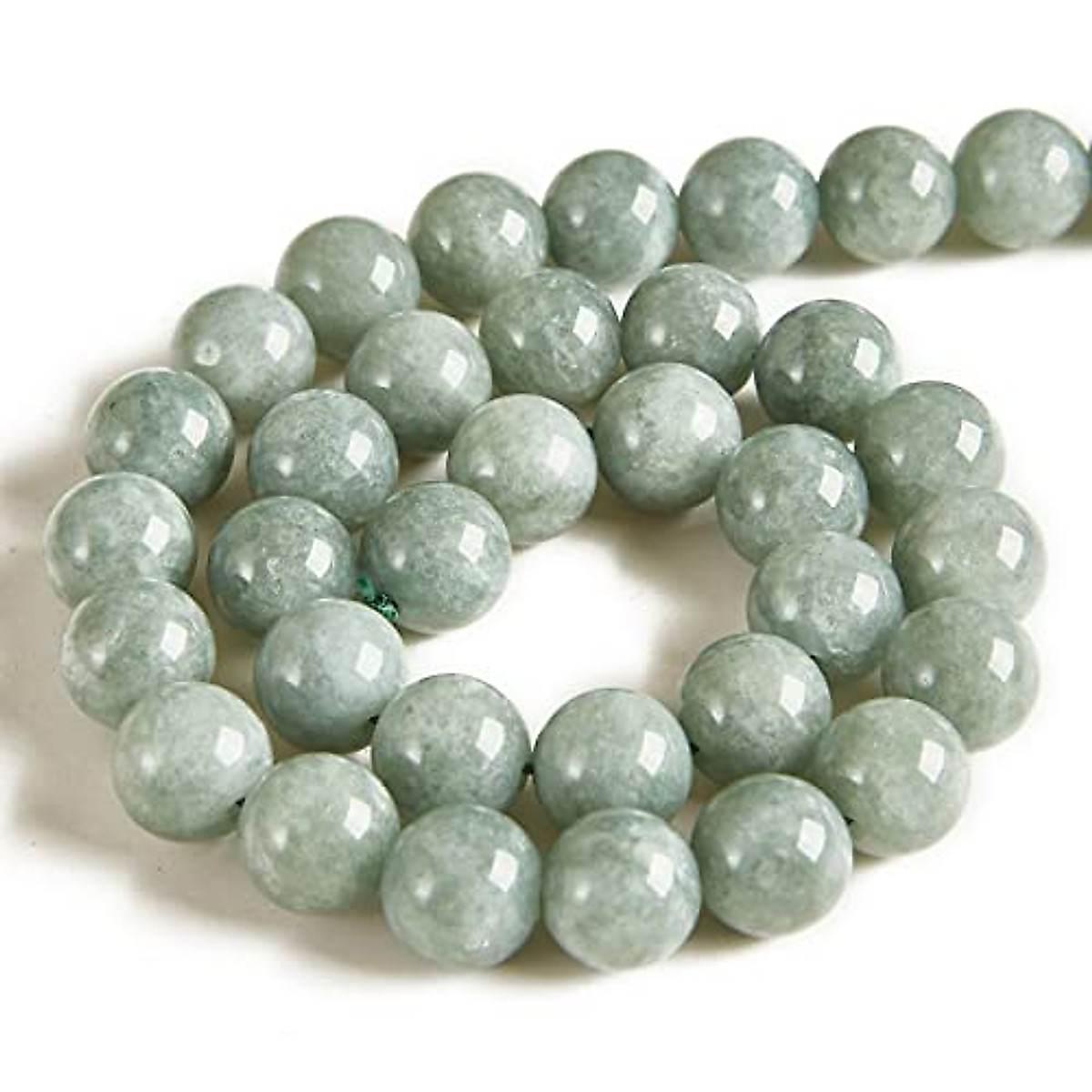 100pcs 6mm Burmese Jade Beads Natural Gemstone Beads Round Loose Beads for Jewelry Making