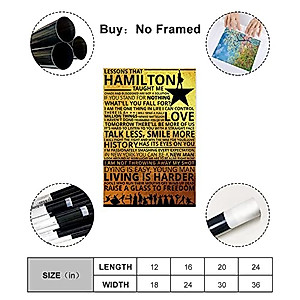 Lessons That Hamilton Taught Me Poster Wall Art Decor Canvas Printing Room Decoration Canvas Poster Wall Art Decor Print Picture Paintings for Living Room Bedroom Decoration Unframe-style 12x18inch(30