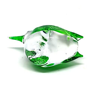 POJPANAPUT Bird Glass Figurines Collectibles Hand Blown Art Animals Decor Sculpture Desk Table Ornament (Green)