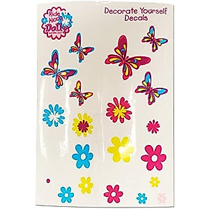 The Original Doll Bicycle Seat & Helmet Pack (Pink)-Bike Attachment Accessory for All 18"-22" Dolls & Stuffed Animals-Decorate Yourself Decals! Kids Gift, Fits Most Bikes Compatible with American Girl