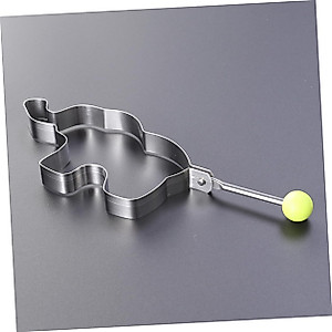 DECHOUS Fritter Mold Fried Egg Molds Stainless Steel Cooking Tools Elephant Shaped Egg Mold Pancakes Eggs Pancake Ring Mold Egg Shaper Stainless Steel Egg Form Egg Frying Mold Heart-shaped