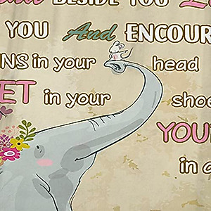 Elephant Sunflower Throw Blanket, Elephant Gifts for Women, Fleece Soft Blanket for Bed, Cozy Plush Blanket for Sofa Couch Office Blanket for Women 80 × 60 Inches