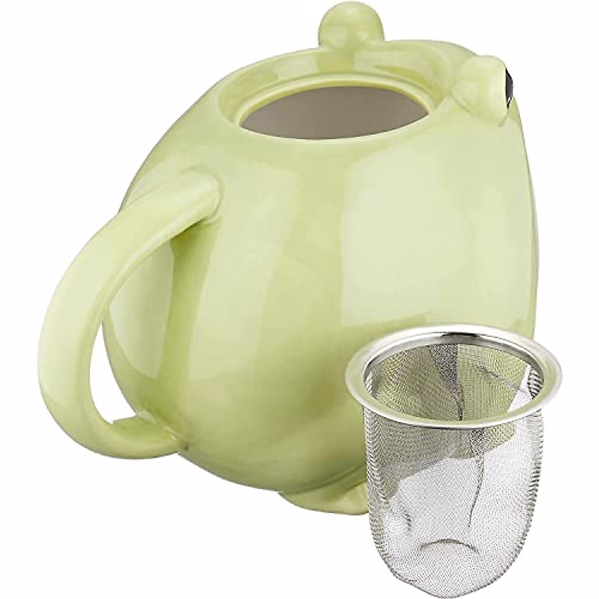 SAN3293 Cute Tableware Teapot & Tea Cup Set, Frog Parent-Child, 20.3 fl oz (600 ml), 5.1 fl oz (140 ml)