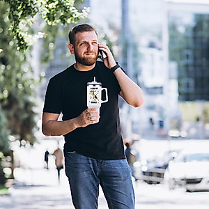 Dog Gifts, Dog Mug : 40 oz Tumbler with Handle and Straw, Travel Coffee Mug, Insulated Tumblers, Coffee Tumbler Cups - Dog Mom Gifts for Women, Dog Lover Gifts, Beagle Gifts, Small Dog (Beagle Gift)