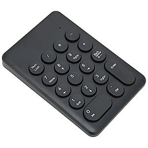 Numeric Keypad for Laptop, Portable Mini Number Pad 18 Keys, Mute Function, 10M Stable Connection, Number Keyboard Extensions for Laptop, PC, Desktop (Black)