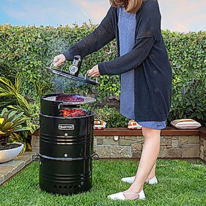Barton Barrel Smoker Bbq Grill Charcoal Multi-Function Outdoor Pizza Oven Fire Pit Barbecue Wood