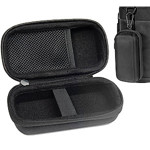 Digital Voice Recorder Case for Sony ICDPX370, PX440, PX470, BX140; Olympus WS-852, WS-853; KIMAFUN 2.4G and XIAOKOA 2.4G Wireless Lavalier Microphone, mesh pocket in The lid, detachable wrist strap