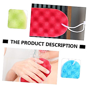 LALAFINA 6pcs Three Layer Bath Sponge Body Wash Scrubber Scalp Scrubber Cleaning Sponge Body Shower Sponges Foam Sea Sponge Handheld Bath Scrubber Bath Shower Sponge Bath Exfoliating Sponge
