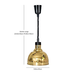Food Warmer Lamp - Portable Electric Heating Lamp - Commercial Food Warmers Lamp Hangs Food Heating Lamps Warming Light Electric for Restaurant, Catering
