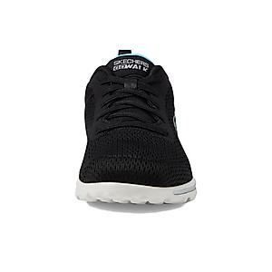 Skechers Women's GO Walk Travel-Fun Journey Sneaker, Black/Aqua, 8