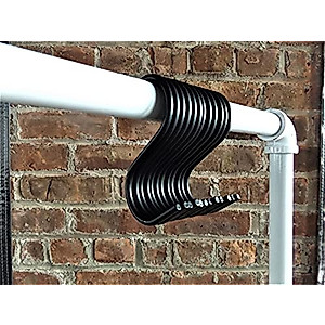 NAHANCO 4" Heavy Duty Steel S-Hook Hanger, Black - 12/Carton