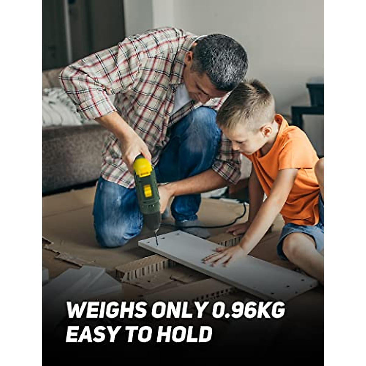 NOVAPLUS Cordless Drill Set, Brushless Power Drill Kit with Fast Charger, 3/8'' Keyless Chuck and Variable Speed, Your Home Repairing Tool