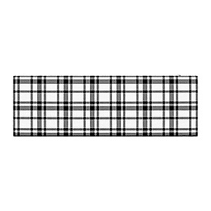 Ambesonne Plaid Bench Cushion for Kitchen & Bedroom Tartan Pattern Graphic Grid Art Design with Traditional Influences Standard Size Foam Pad and Decorative Fabric Cover 45" x 15" x 2" Charcoal White
