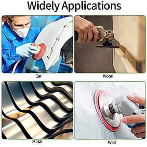 YOUYIDUN - 30 Pcs 5 Inch(125 mm) Wet Dry Sandpaper, 1000/1500/2000/3000/4000/5000 Assorted Grit Hook & Loop Sanding Discs Paper, Silicon Carbide Polish Sandpaper for Auto Wood Metal Sanding Polishing