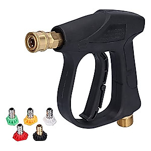1/4in M22 High Pressure Washer Guns with 5 Nozzles Spray Hose Cleaner 3000PSI for Household