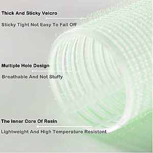 Taouwan Self Grip Hair Rollers Set,Natural Fluffy Hair Roots Hair Styling Tool, Hairdressing Curlers for Women,Large.Medium.Small 6 PCS DIY Self Grip Curlers (Cyan)