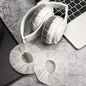200 Pieces Disposable Headphone Covers Sanitary Headphone Ear Covers Non Woven Earpad Covers Headphone Covers for Most On Ear Headphones with 8.5 to 10 cm Earpads (L, 11 cm/ 4.3 Inch)