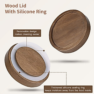 Yangbaga 2PCS Large Glass Storage jar with Lid，86 OZ Airtight Glass Food Canister Container for Kitchen Countertops BPA-Free Grain Dispenser Container for Flour/Pet Snacks/Egg/Coffee/Candy