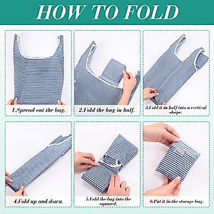 Paterr 30 Pack Mixed Color Reusable Shopping Grocery Bags Foldable Grocery Bags with Handle Kitchen Machine Washable Reusable Bags Heavy Duty Strong Capacity Tote Bag with Pouch for Home, 6 Styles