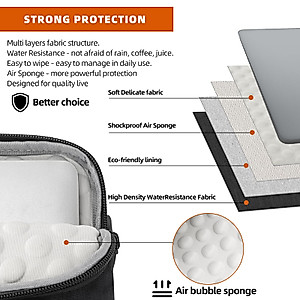 KINGSLONG 17-17.3 inch Slim Laptop Bag, Computer Carrying Case with Shoulder Strap, Notebook Handbag Cover for Men Women Fits Acer Asus Lenovo HP Toshiba Black