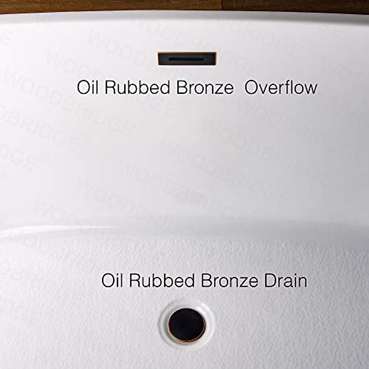 WOODBRIDGE BTA1412-MB-Drain&O Bathtub, 59", Matte Black