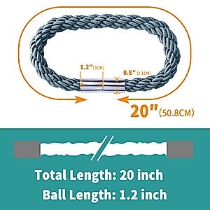 BGment Strong Magnetic Curtain Tiebacks Convenient Decorative Weave Rope Curtain Holdbacks for Home Office Window Draperies, 2 Pack, Teal