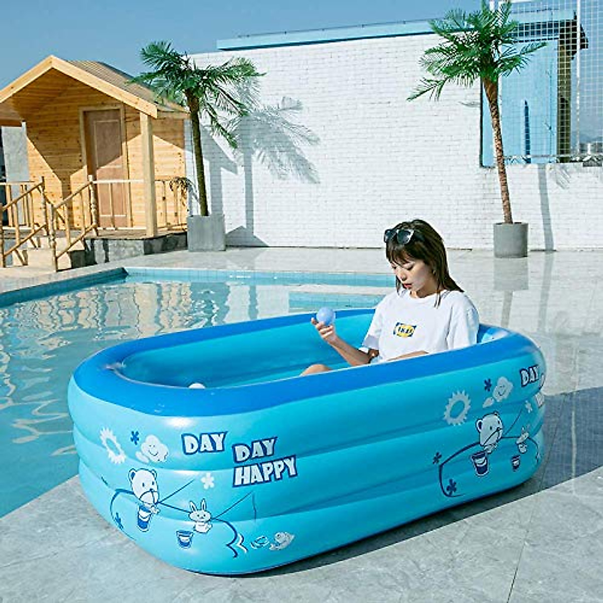 Family Leisure Inflatable Swimming Pool, Suitable for Children, Adults, Outdoor, Garden, Summer Water Parties