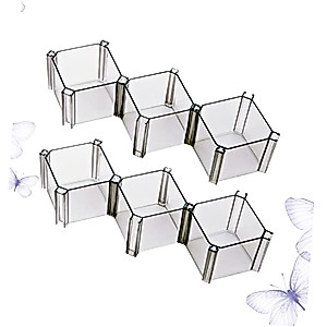 NOLITOY Desk Drawer 12 pcs Practical Holder Drawer Socks Container Grey Lattice Underwears Storage Home Type Organizer for Socks Storage Container