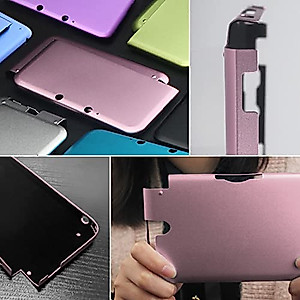 OSTENT Anti-shock Hard Metal Box Cover Case Shell for Nintendo 3DS XL LL (Pink)