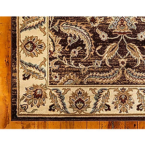 Unique Loom Voyage Collection Traditional Oriental Classic Intricate Floral Design Area Rug (2' 2 x 3' 0 Rectangular, Brown/Gold)