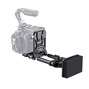 SmallRig V-Mount Battery Plate with Double Quick Release Plate for Arca, Quick Release Chest Pad, 15mm rods, L-Shape Compact & Foldable V Mount Battery Plate for DSLR Cameras, Gimbals & Tripod - 4063B