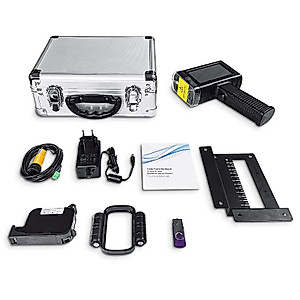 UPRINTJET Handheld Inkjet Printer BT-HH6105B2 with Photoelectric Sensor Inkjet Coder Quick-Drying Ink for Barcode QRcode Batch Number Logo Date Label Marker Handheld Printer for Almost Any Surface